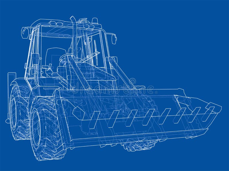 Sketch of Loading Shovel with Back Actor Stock Illustration ...