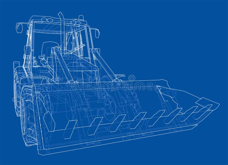Sketch of Loading Shovel with Back Actor Stock Illustration ...