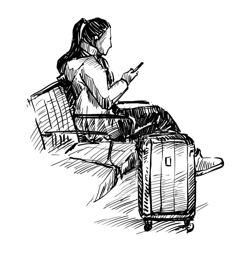 Sketch of the Man Exercise with Dumbbell Hand Draw Stock Vector ...