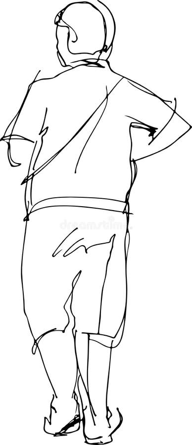Sketch Man Walking Back Stock Illustrations – 639 Sketch Man Walking ...