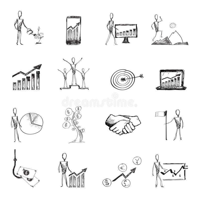 Management Icons Doodle Stock Illustrations – 4,350 Management Icons ...