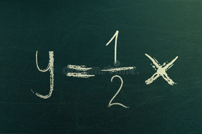 Simple Math Multiplication Equation on the Chalkboard with 2 and 4 ...