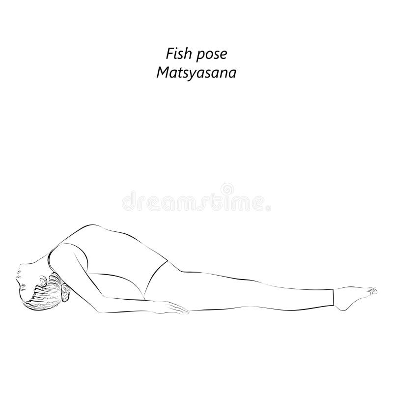 Matsyasana Exercise Stock Illustrations – 37 Matsyasana Exercise Stock ...