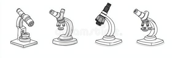Sketch of a Microscope Hand Drawn in Modern Style Stock Photo - Image ...