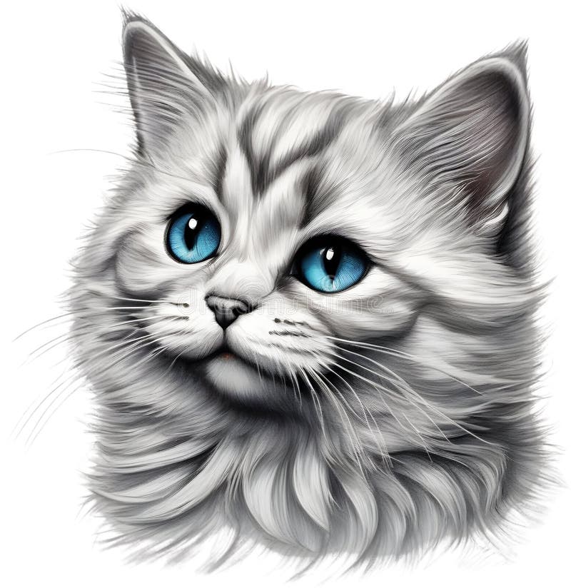 A Sketch of a Munchkin Cat. AI-Generated. Stock Image - Image of emote ...