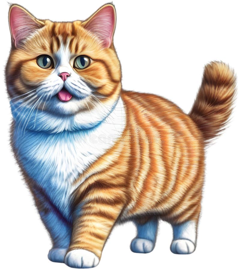 A Sketch of a Munchkin Cat. AI-Generated. Stock Image - Image of emote ...