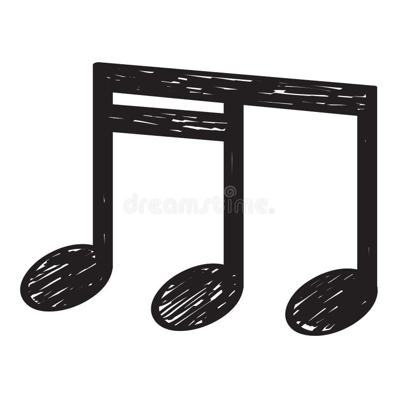 Sketch of a musical note stock vector. Illustration of draw - 101562950