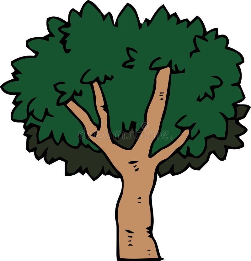 Sketch of natural tree stock vector. Illustration of handpainted ...