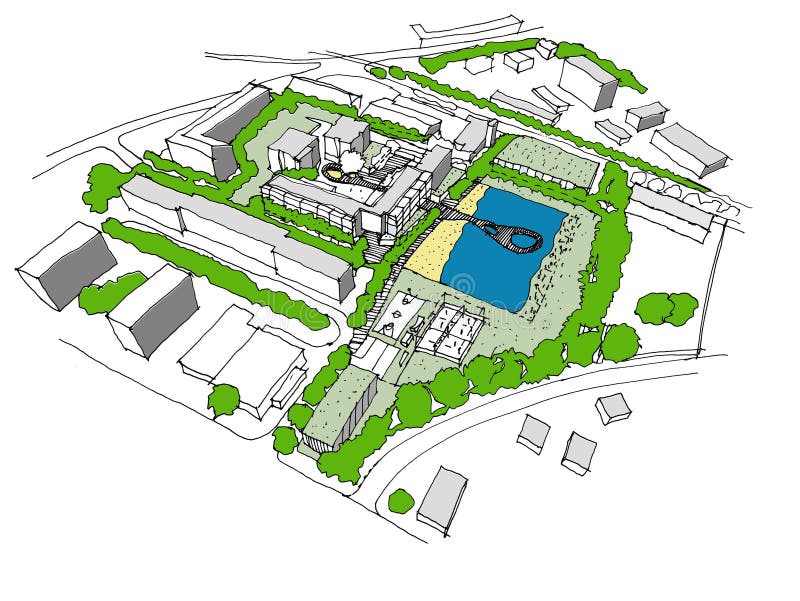Sketch of a New Development Urban Idea Stock Illustration ...