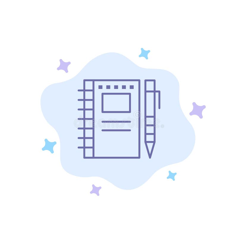 Sketch Notebook, Drawing, Notebook, Pencil, Sketch Blue Icon on ...