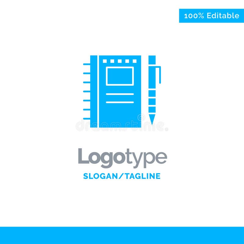 Sketch Notebook, Drawing, Notebook, Pencil, Sketch Blue Solid Logo ...