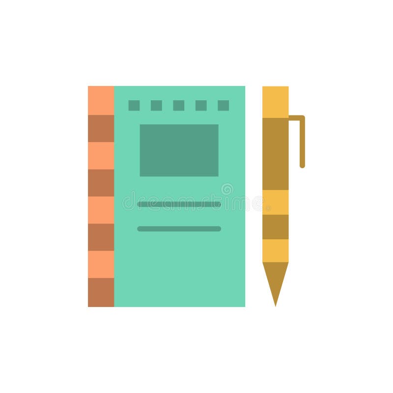 Sketch Notebook, Drawing, Notebook, Pencil, Sketch Flat Color Icon ...