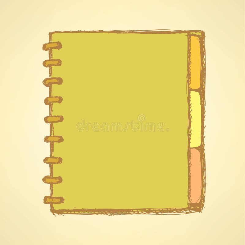 Sketch Notebook with Spiral Stock Vector - Illustration of colorful ...