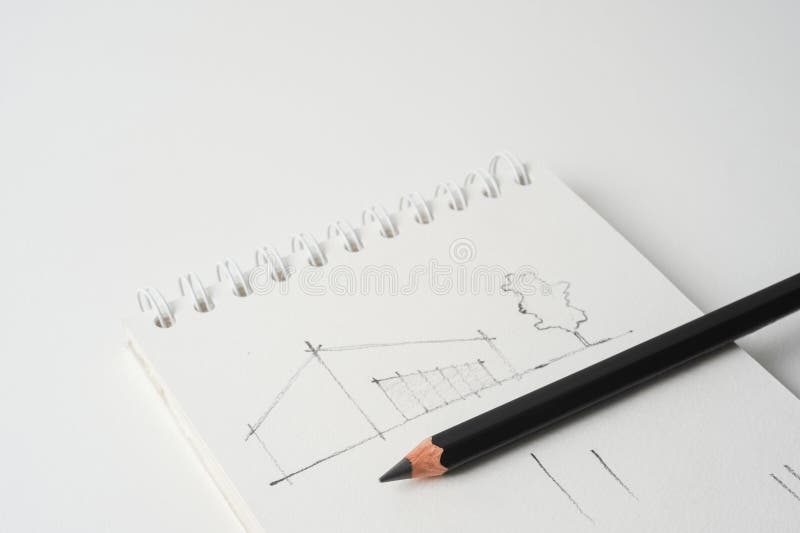 Sketch in a notepad stock photo. Image of blank, clean - 31004276