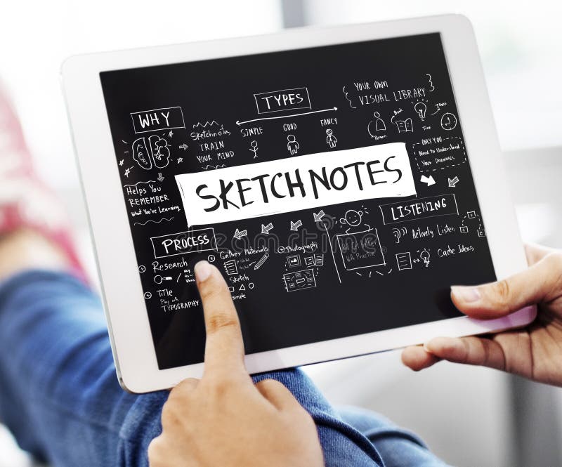 Sketch Notes Creative Drawing Design Graphic Concept Stock Photo ...