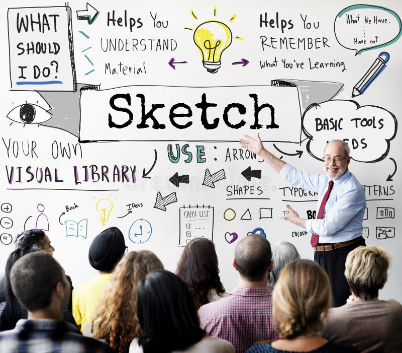 Sketch Notes Creative Drawing Design Graphic Concept Stock Photo ...