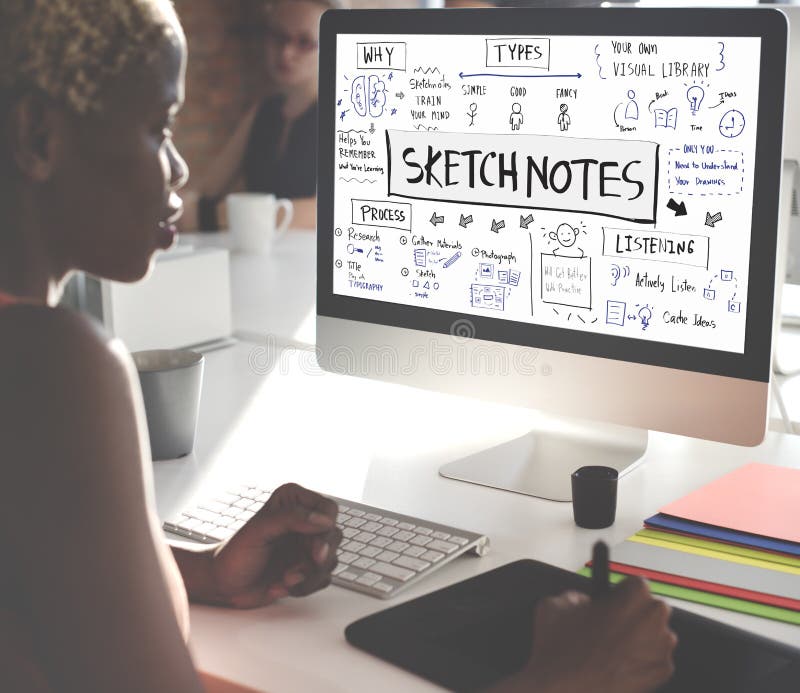 Sketch Notes Creative Drawing Design Graphic Concept Stock Photo ...