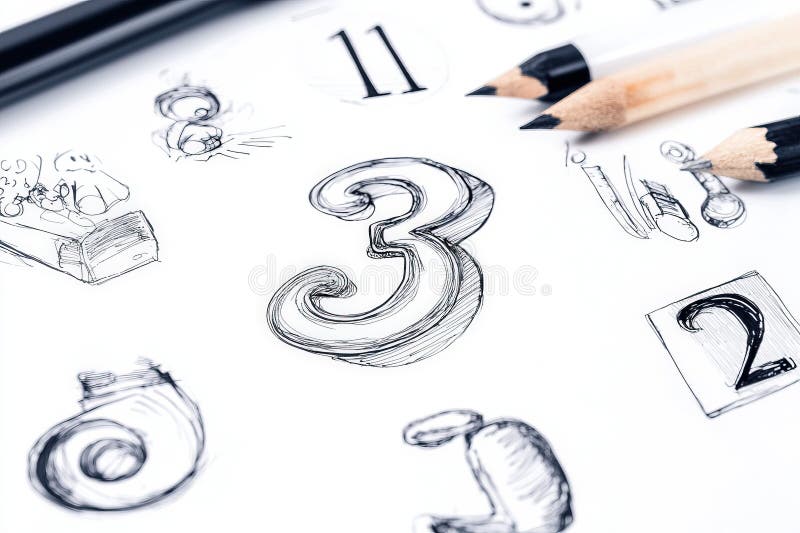 Sketch Numbers: a Playful Representation of Numbers in Various Styles ...