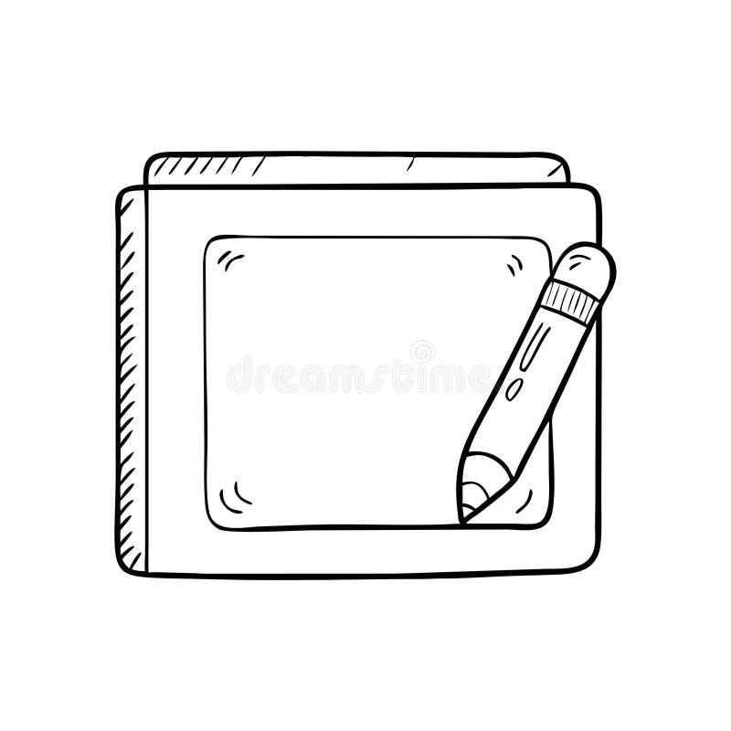 Sketch Pad Icon for Drawing Stock Vector - Illustration of book, study ...