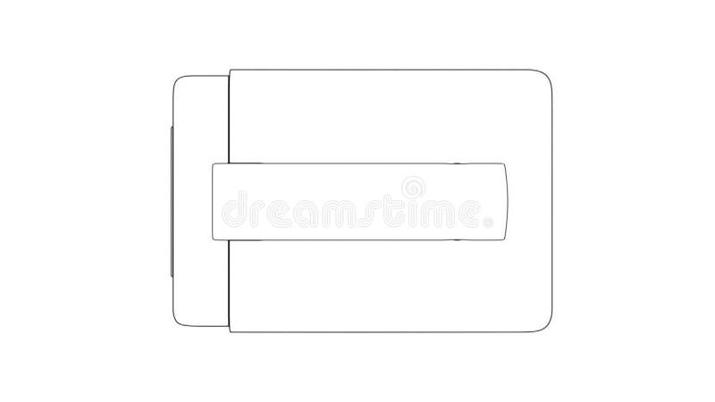 Sketch of pager stock footage. Video of device, design - 367795712