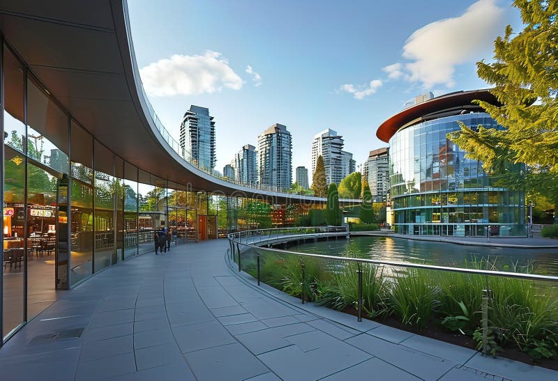 Sketch of Panoramic Design on the Square with 3-storey Round Buildings ...