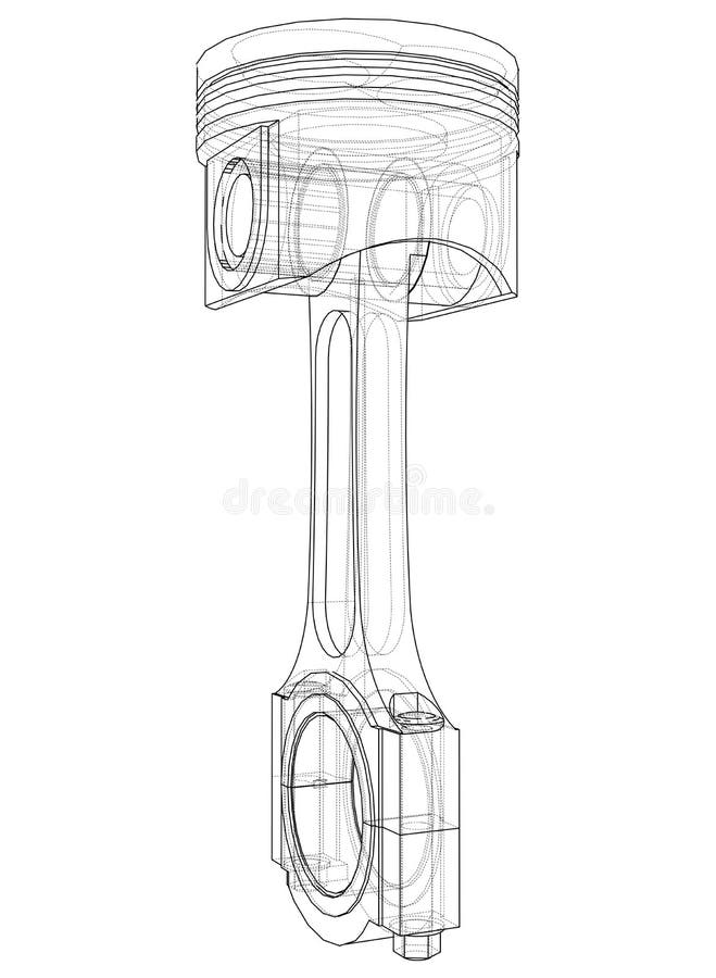 Piston Outline Wireframe Stock Illustrations – 313 Piston Outline ...