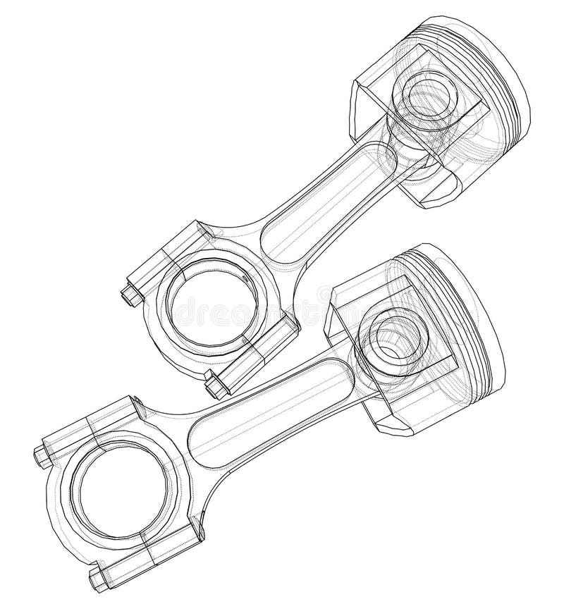 Piston Outline Wireframe Stock Illustrations – 313 Piston Outline ...