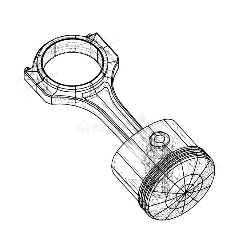 Piston Outline Wireframe Stock Illustrations – 313 Piston Outline ...