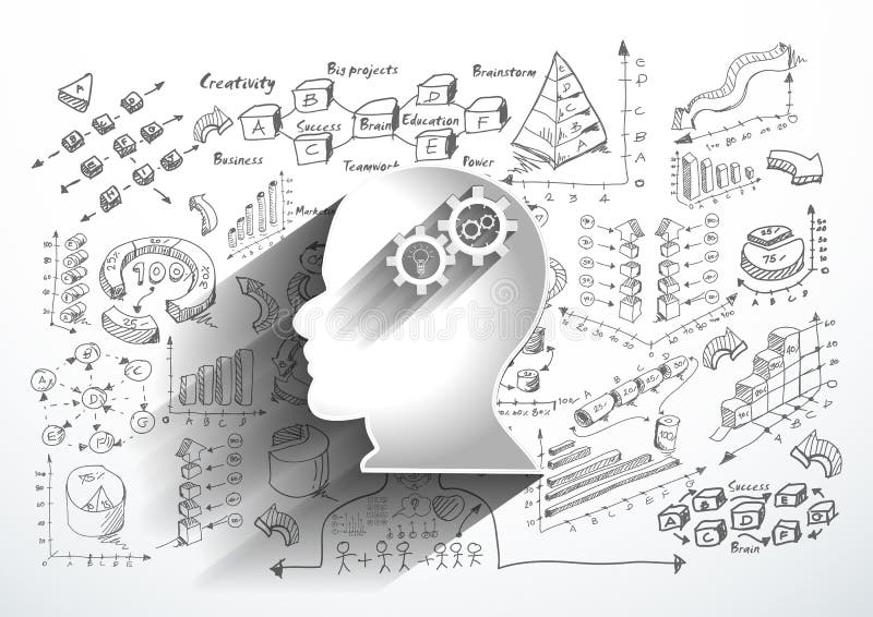 Sketch Plan Business Icon Various - Think Creativity Modern Idea and ...