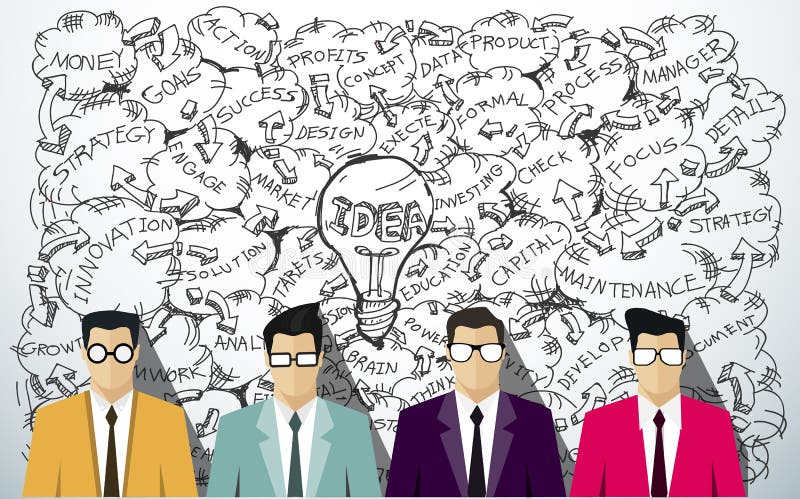 Sketch Plan Business Icon Various - Think Creativity Modern Idea and ...