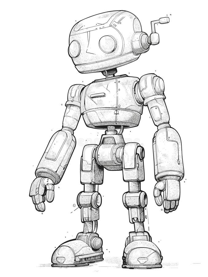 Robot Drawing Illustration Stock Illustrations – 28,423 Robot Drawing ...