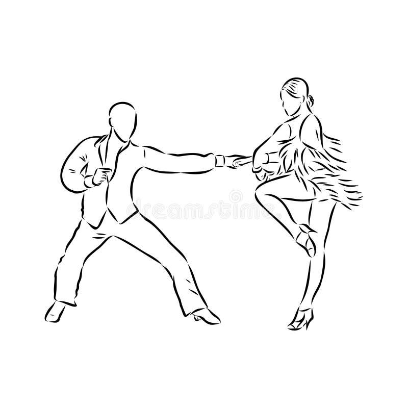 Sketch of Samba Dancer Isolated on White Background Stock Vector ...