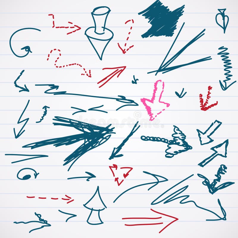 Sketch of scrawl Arrows stock vector. Illustration of grunge - 40095282