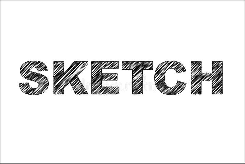 Sketch Scribble Text. Vector Illustration Stock Vector - Illustration ...
