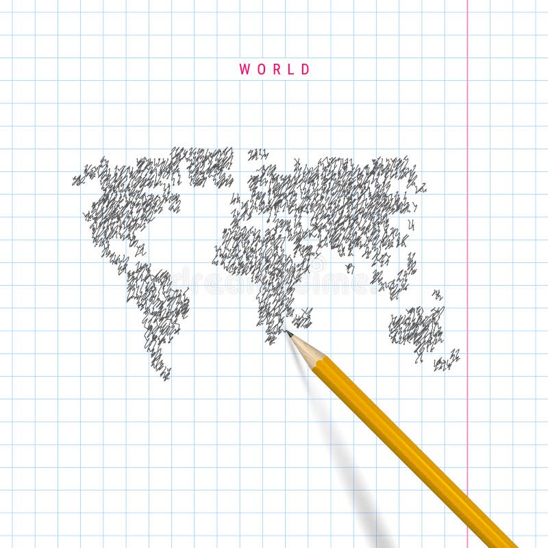 World Map Outline Notebook Stock Illustrations – 402 World Map Outline ...
