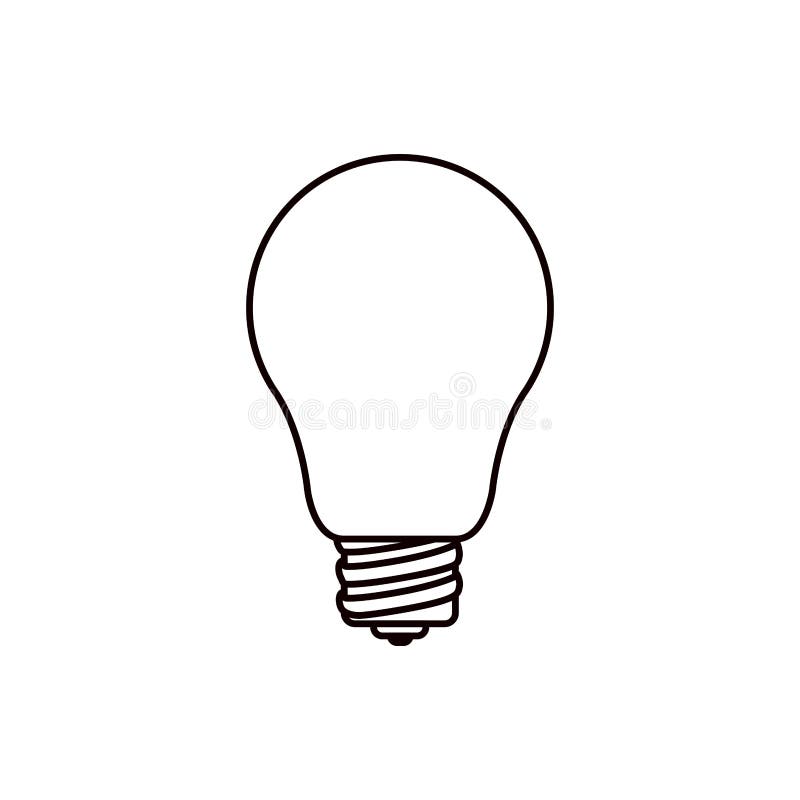 Sketch Silhouette Light Bulb Icon Stock Vector - Illustration of ...