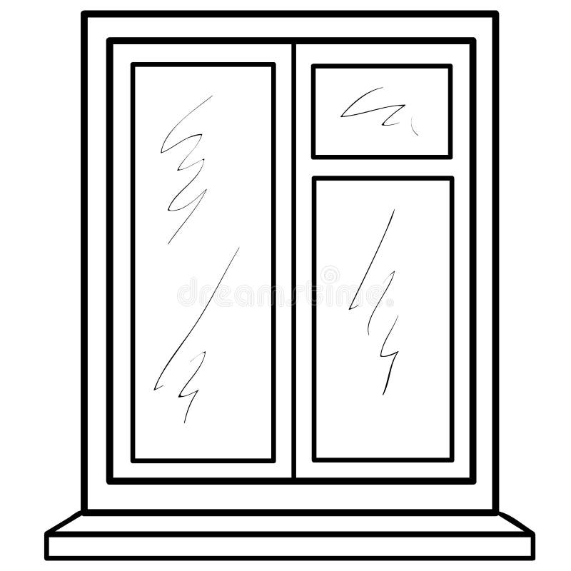 Open Window Coloring Pages