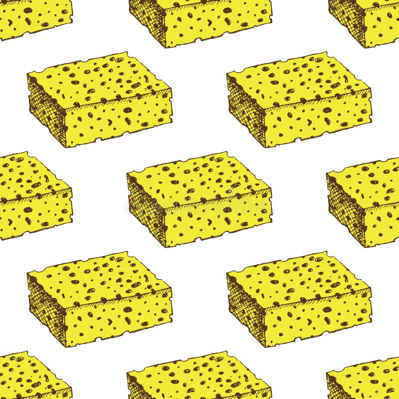 Sketch Sponge in Vintage Style Stock Vector - Illustration of hand ...