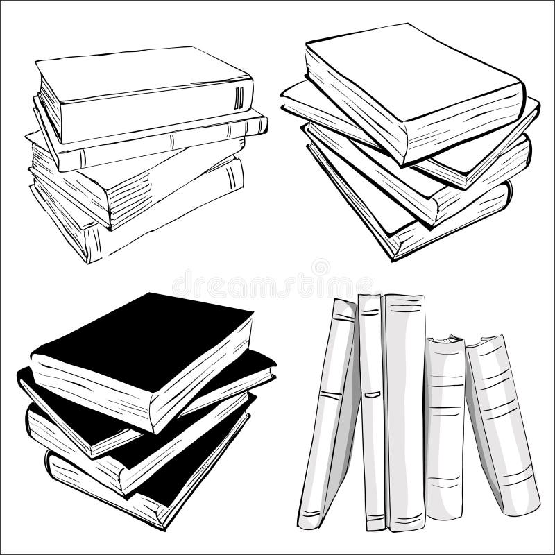 Library Book Sketch Stock Illustrations – 7,587 Library Book Sketch ...