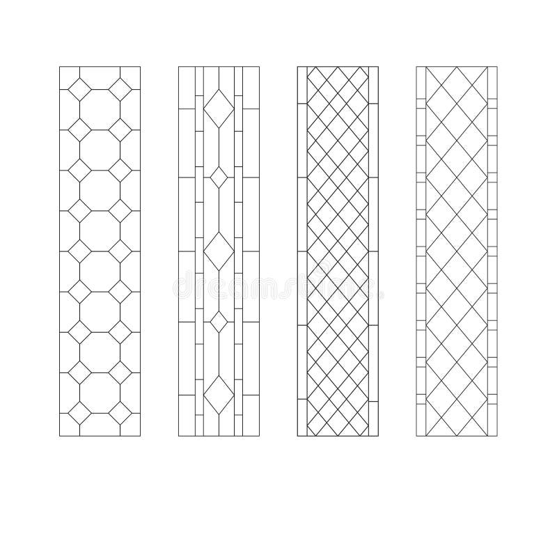 Sketch Stained-glass Windows Stock Vector - Illustration of nouveau ...