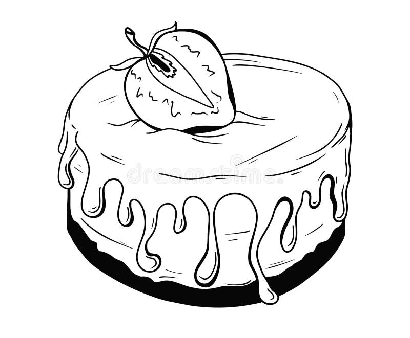 Sketch of the strawberry stock vector. Illustration of isolated - 39982671