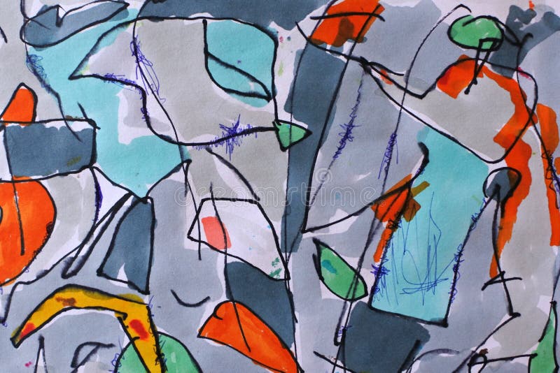 Sketch in the Style of Abstract Expressionism. Jackson Pollock ...