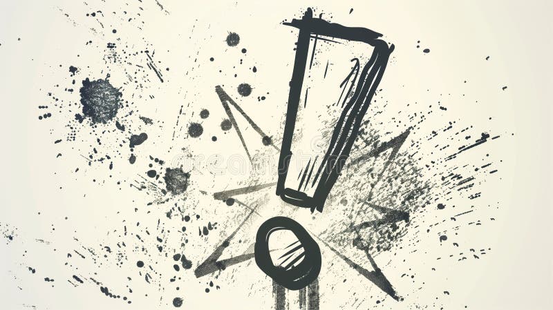 Sketch-style Exclamation Mark in Format Stock Image - Image of font ...