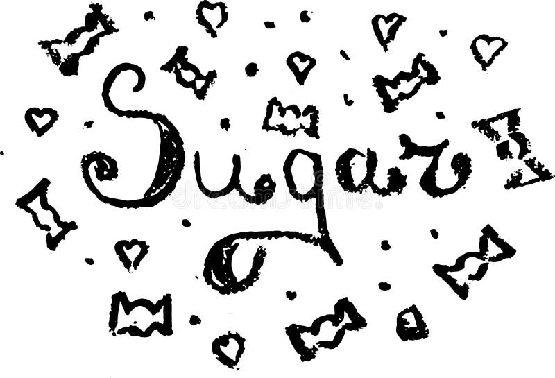 Sketch Sugar stock vector. Illustration of hert, pencil - 78449501