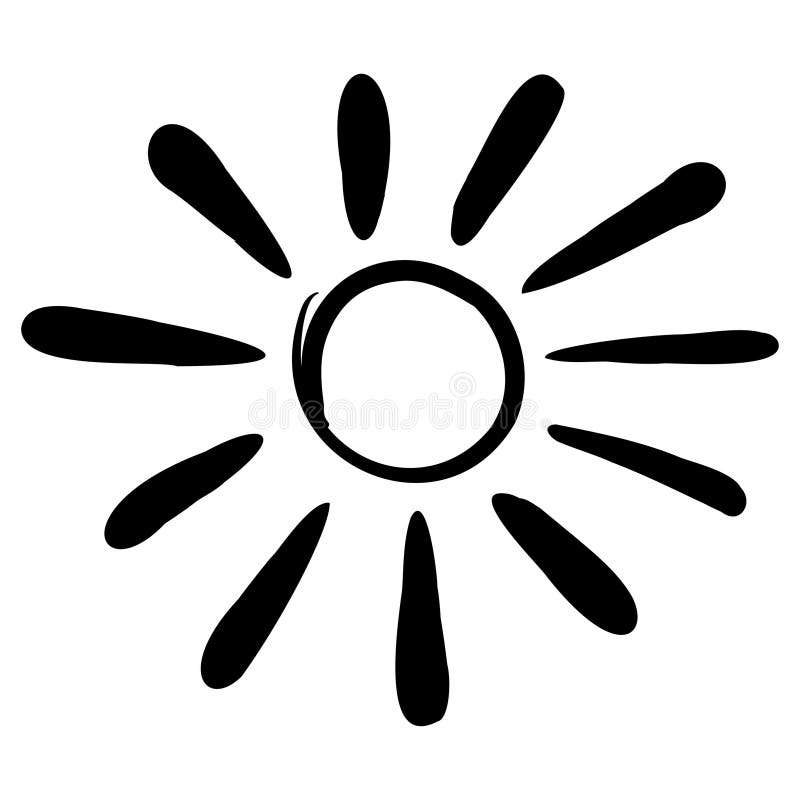 Sketch of sun. stock vector. Illustration of recreation - 277673949