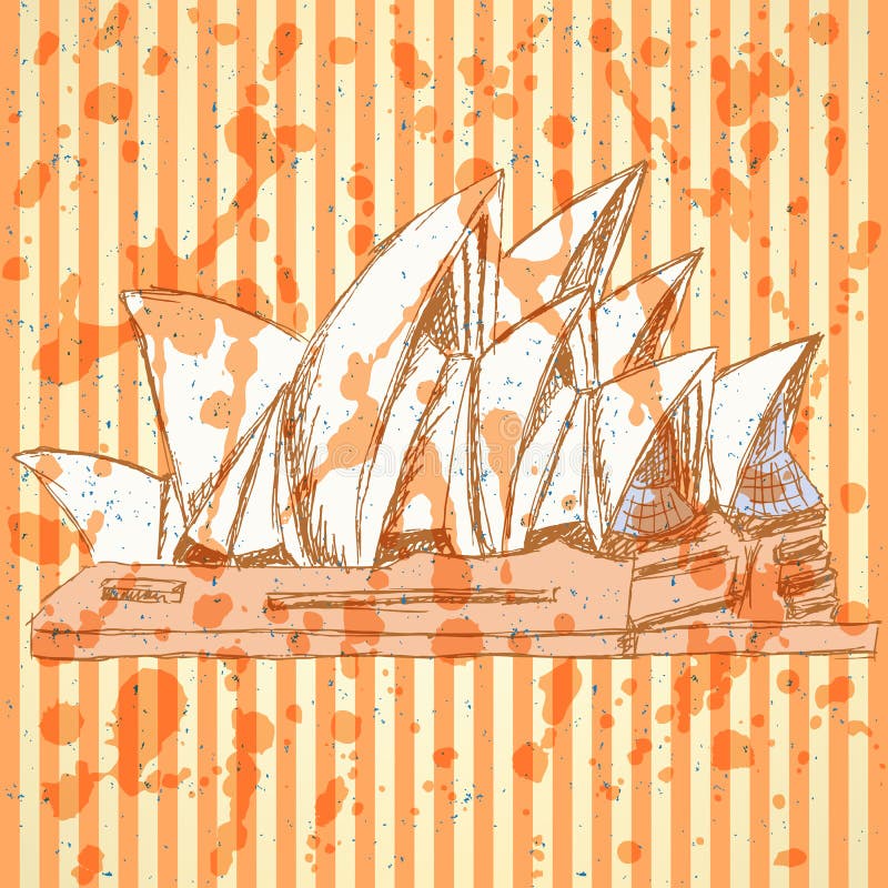 Sketch Sydney Opera, Vector Background Eps 10 Editorial Photography ...