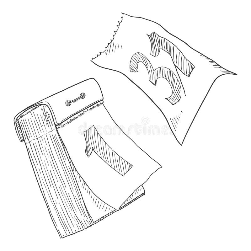 Sketch Tear-off Calendar Vector Hand Drawn Illustration Stock Vector ...