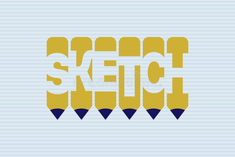 Sketch Text with Pen Symbol Creative Ideas Design. Sketch Typography ...