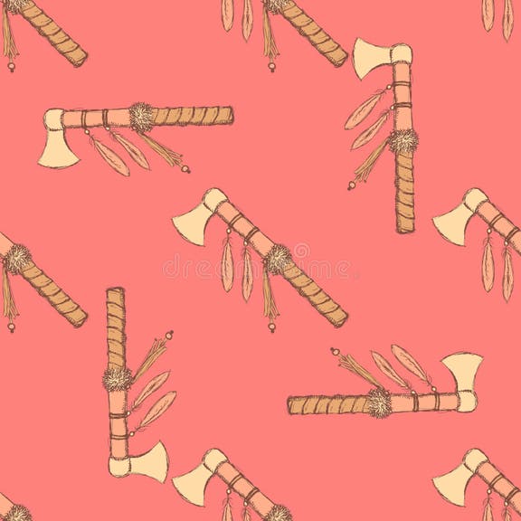 Sketch Tomahawk in Vintage Style Stock Vector - Illustration of ...