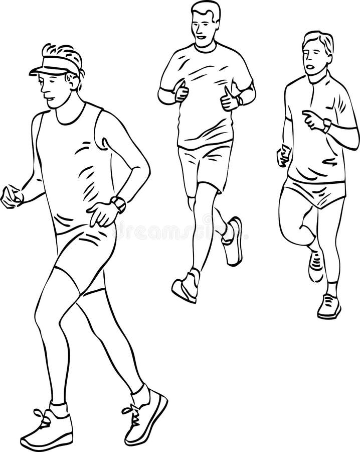 Man jogging stock vector. Illustration of person, back - 42890526